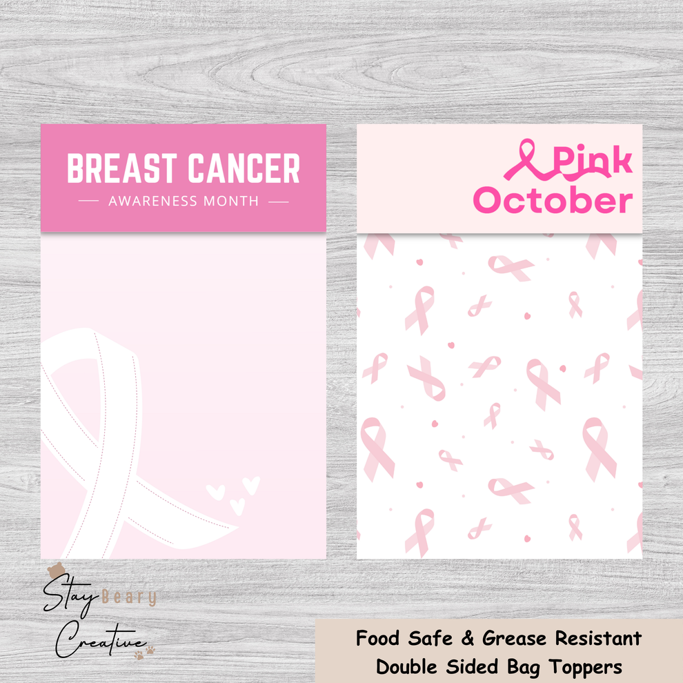 [Food Safe] Breast Cancer Awareness - Pink October - Double Sided Desi ...